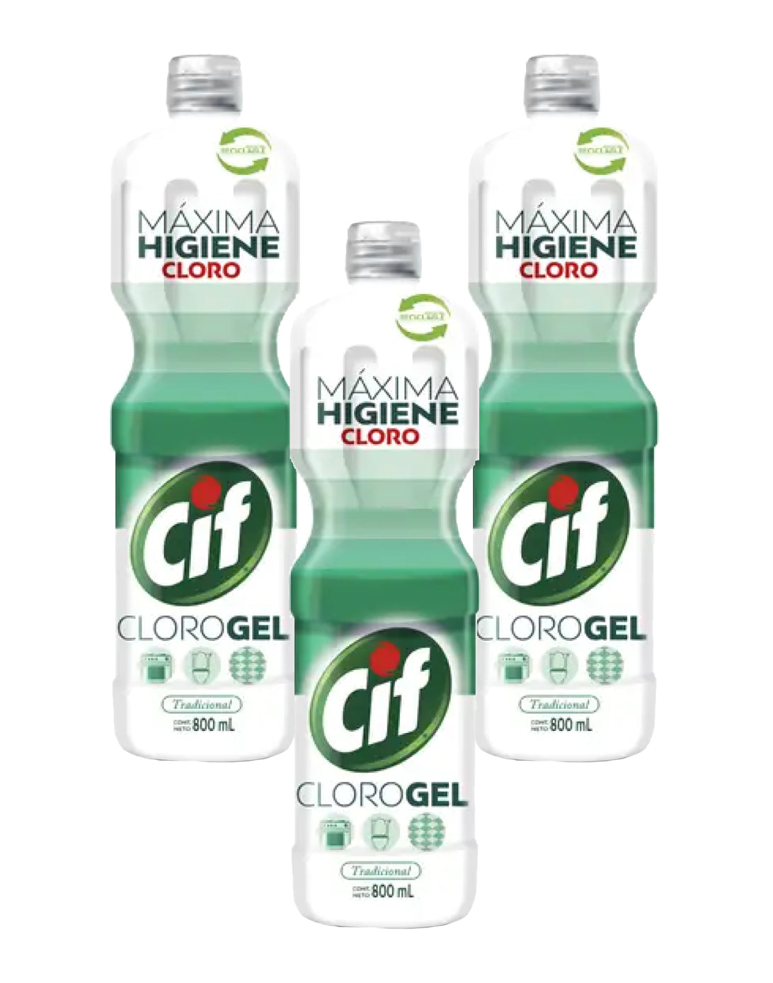 Cif Clorogel tradicional 3 x 800 ml | Comprar Online en Puntolimpieza ...